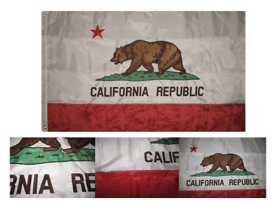 3x5 Embroidered California Double Sided 300D Sewn Nylon Flag Banner | eBay