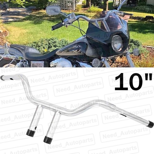 10" MX-T Bars Handlebar Sliver For Harley Softail Sportster Dyna Low ...