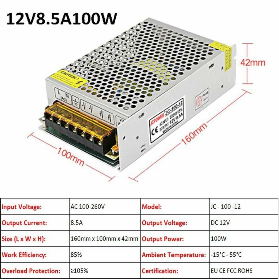 3V/5V/9V/12V/13.8V~48V 10W~3500W DC Regulated Switching Power Supply | eBay