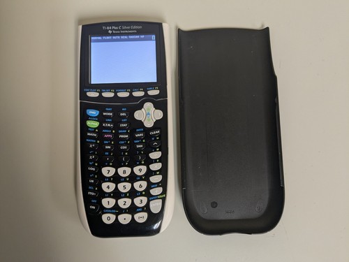 TI 84 Plus C Silver Edition Graphing Calculator w/ Cover Great Working ...
