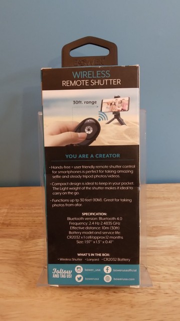 Bower Wireless Remote Shutter IOS Android Compatible Enhance Your PICS ...