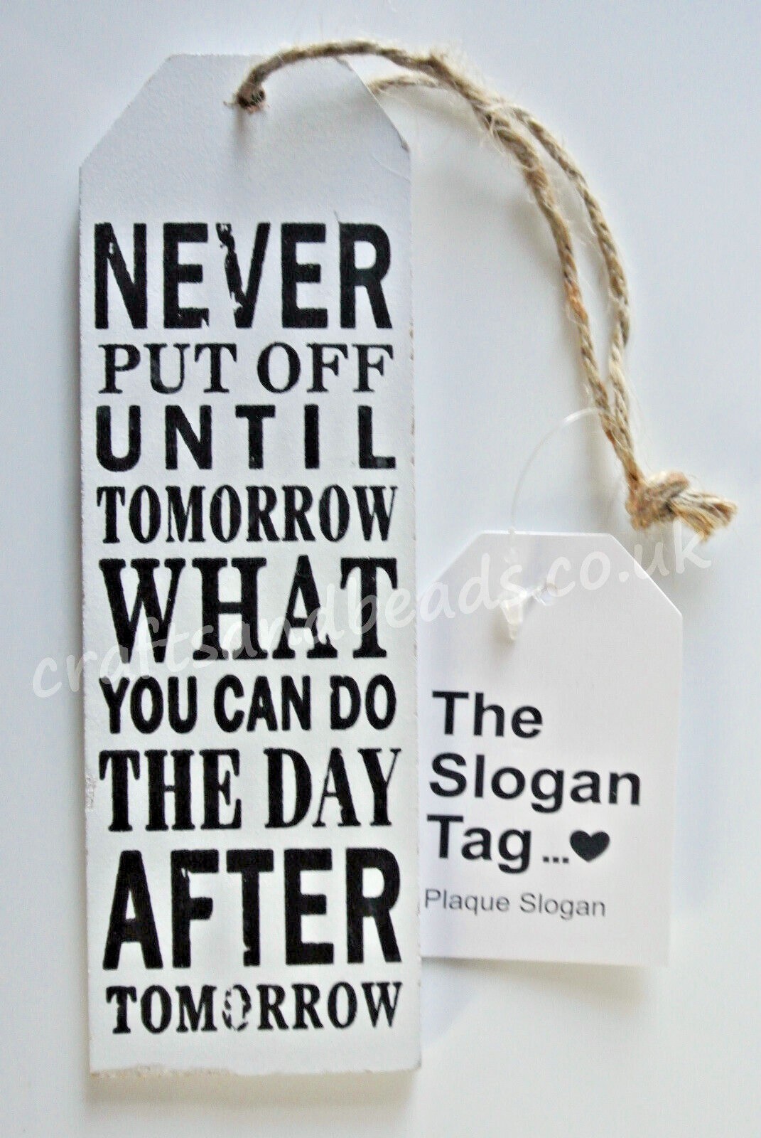 Wooden Shabby Hanging Tag Slogan Wall Plaques x1 | eBay UK
