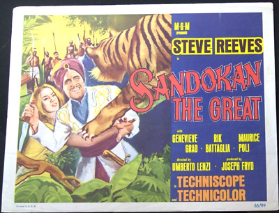 Original Lobby Card (Title Card) for "Sandokan the Great" - 1963. Steve ...