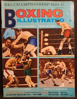 Boxing Illustrated Magazine July 1970 Bogs VS Mcateer Foster VS Rouse ...