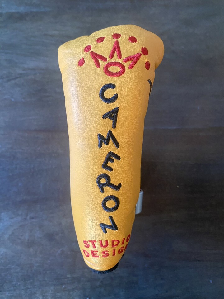 SIGNED Scotty Cameron,2001 Yellow Studio Design Headcover W/Pivot Tool ...