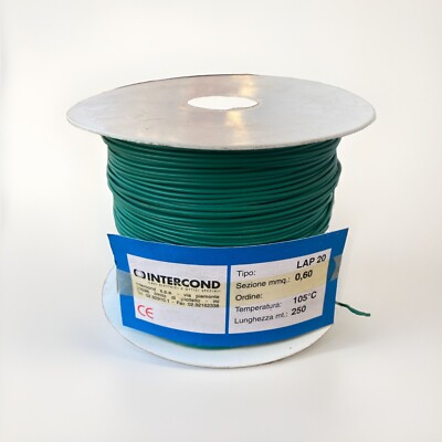 Cavo Elettrico Intercond LAP20 0,60mm² - 250mt Verde MADE ITALY Bobina ...