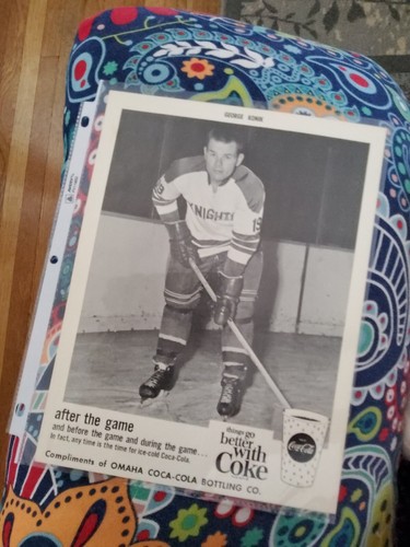 1966-67 Omaha Knights Hockey Coca-Cola George Konik Photo Coke Rare See ...