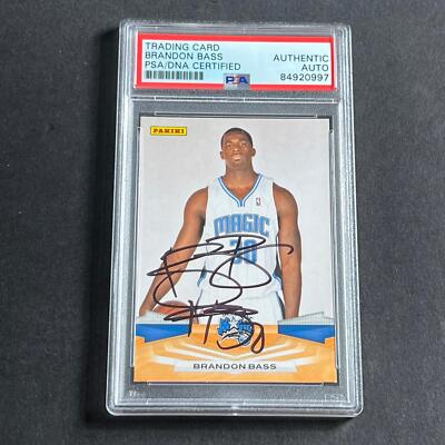 2009-10 Panini #141 Brandon Bass Signed Card AUTO PSA Slabbed Magic | eBay