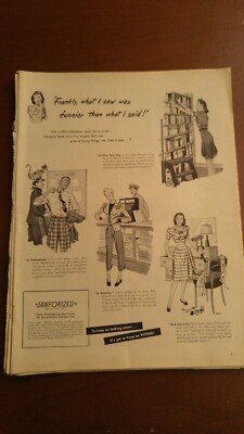 VTG 1945 Orig Magazine Ad Sanforized Shrunk WHAT I SAW WAS FUNNIER THAN ...