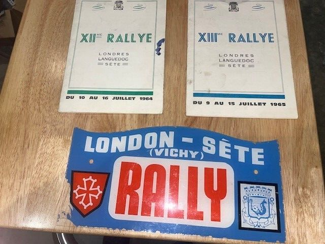 Rally Memorabilia - Rally plate/paperwork London - Sete Rally 1964/65 ...