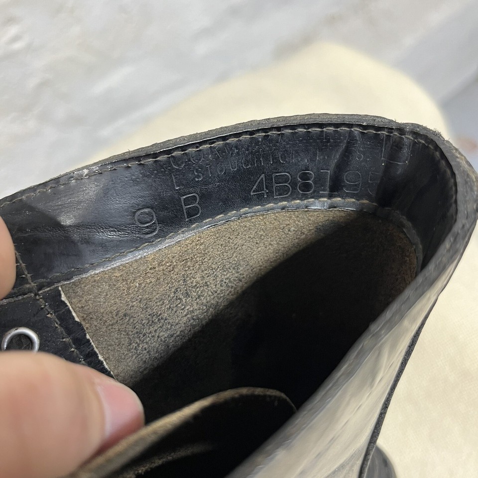 Vintage CORCORAN Military Cap Toe Combat Jump Black Leather Boots USA 9B | eBay