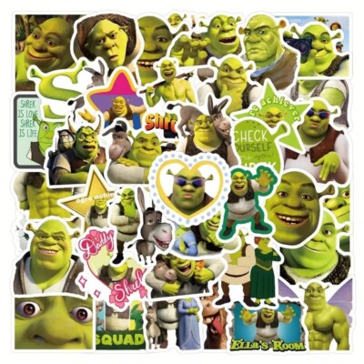 60 Shrek Stickers ~ Skateboard Vinyl Laptop Luggage Decal Cartoon ...