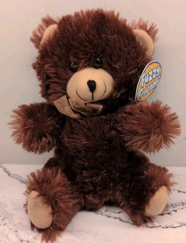 Fuzzy Friends Dark Brown Teddy Bear Plush Soft 10" Stuffed Animal ...