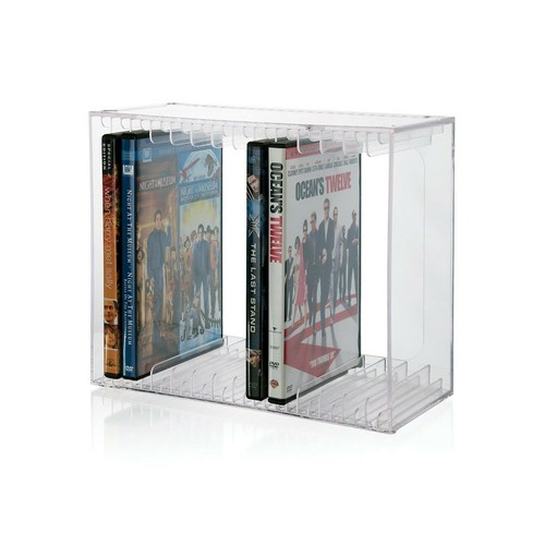 Stackable Clear Plastic Holder DVD STORi Organizer 14 Boxes Strong ...