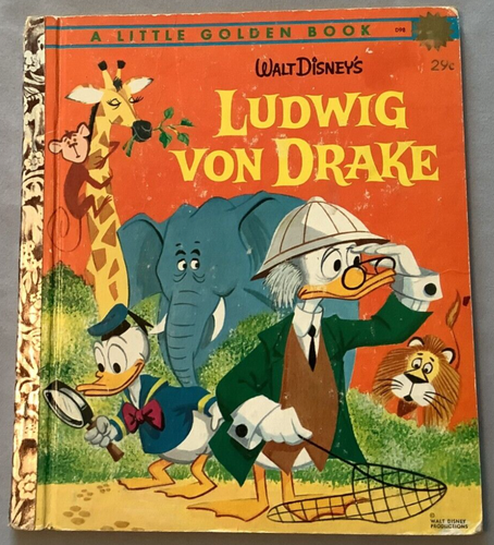 VG 1961 HC Little Golden Book "A" First Edition Walt Disney's Ludwig Von Drake | eBay