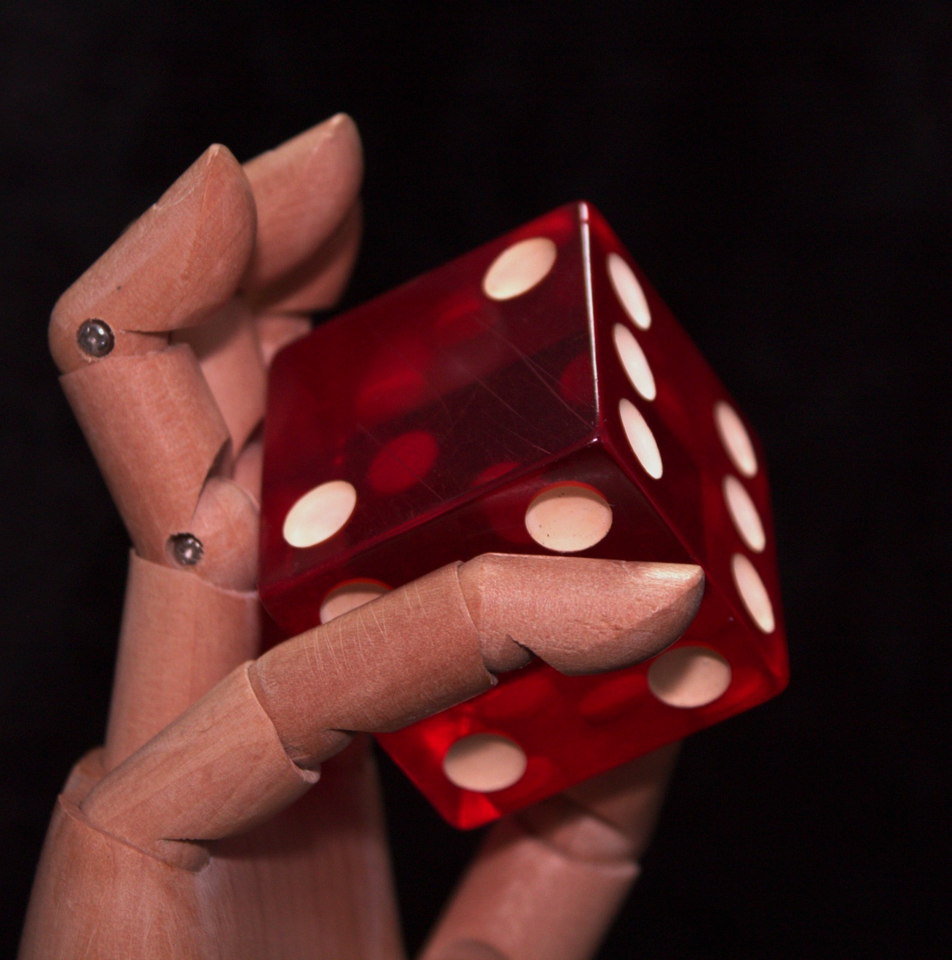Acrylic Red 1.5" Transparent Die Solid 62g Display Cube w/ Concave Pips ...