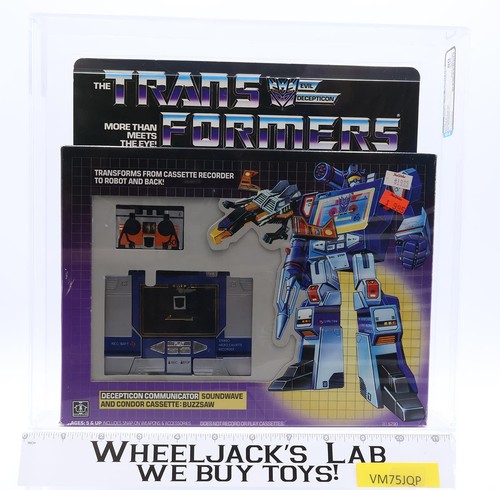 Soundwave AFA GRADED 80 Q w/ Rubsign 80/85/85 G1 Transformers 1984 ...