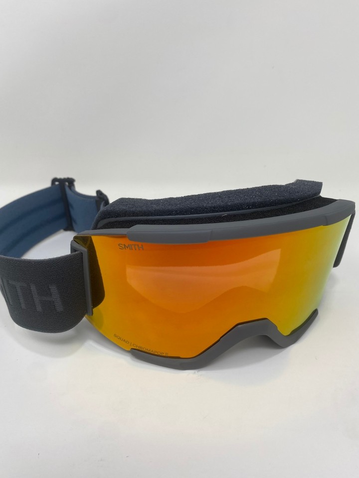 Smith Squad Goggles, Slate Frame, ChromaPop Everyday Red Mirror + Clear ...