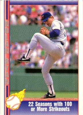 1991 Pacific Trading Card Nolan Ryan #71 22 Seasons with 100 or More ...