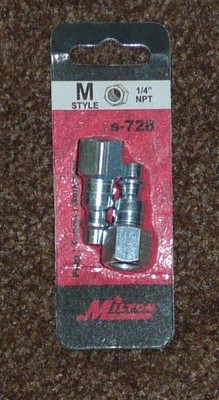 Milton S728 1/4" M-Style Female Plug, 2/pack | eBay