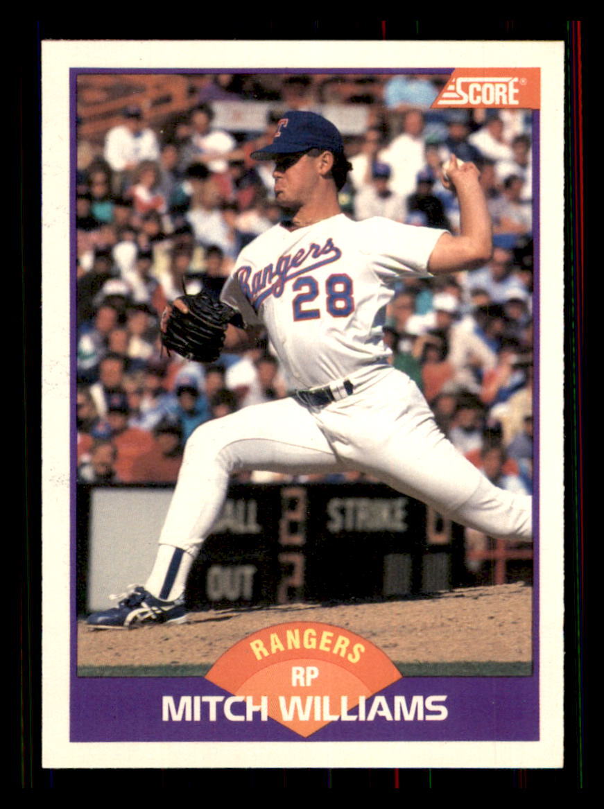 1989 Baseball 1989 Score Mitch Williams Texas Rangers #301 1 | eBay