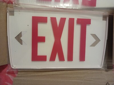 Cooper Lighting Emergency Lighting LED Safety Exit Sign Red 023783EUXRL ...