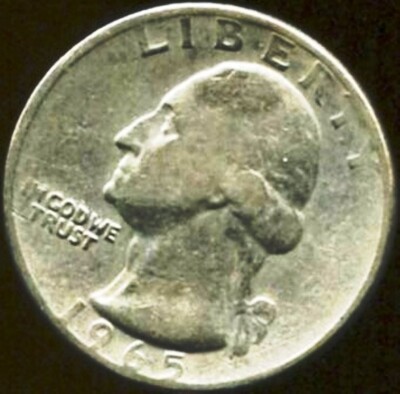 COIN - WASHINGTON QUARTER-DOLLAR 1965 - Letters+Dates well defined ...