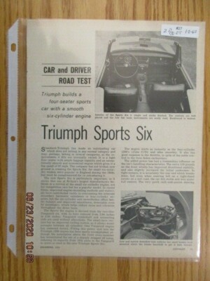 TriumphArticle#27 Article Road Test 1963 Triumph Stag Dec 1962 2 page ...