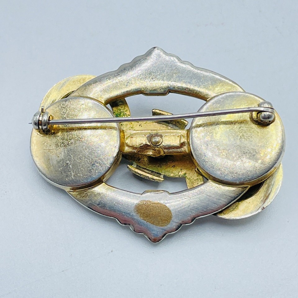 Vtg. Coro Victorian Style Twist Front Hidden Double Locket Brooch Pin ...