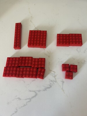 Lego Parts (20pcs) 2x4 Plate Brick Red Legos | eBay