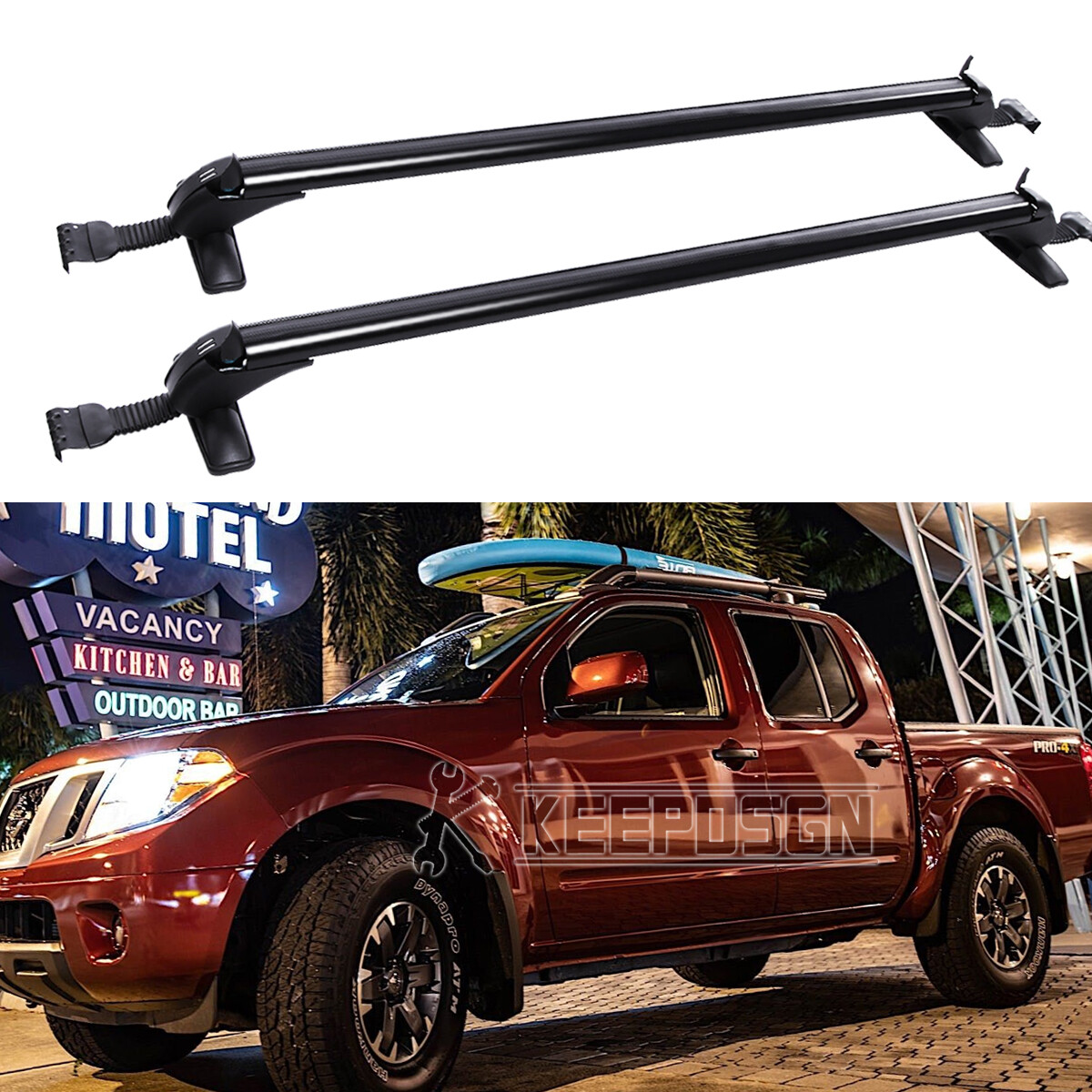 For Nissan Frontier Crew Cab Roof Racks Cross Bars Luggage Kayak Cargo ...