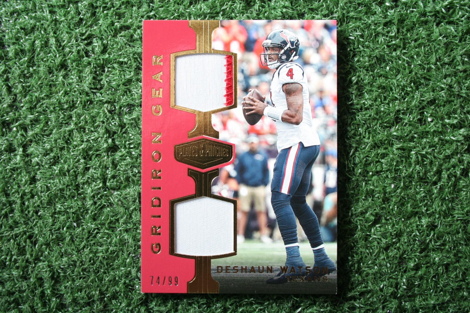 Deshaun Watson 2018 Plates & Patches Gridiron Gear #GG-DW Dual Patch ...