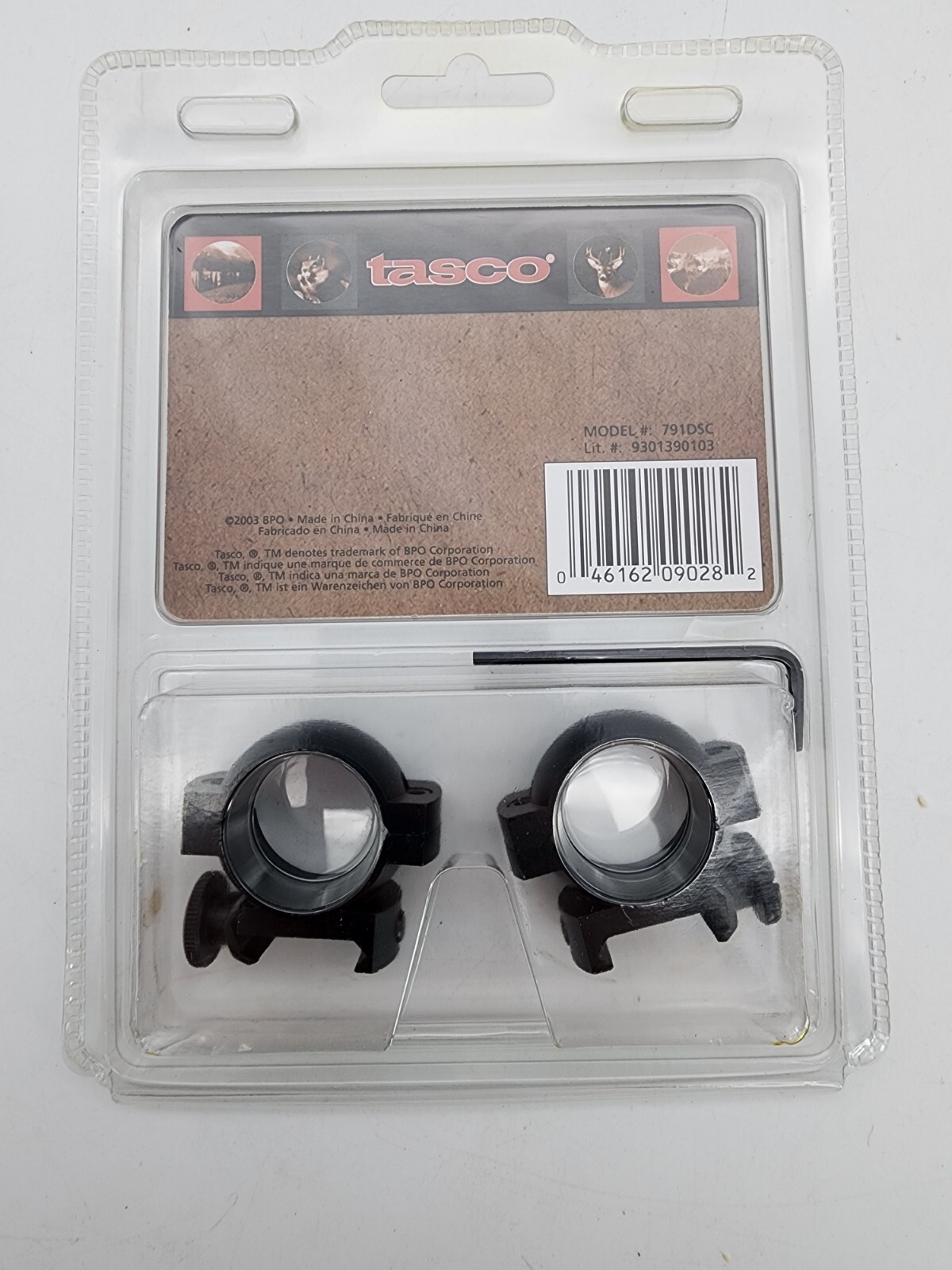 2 Pack Tasco Scope Rings 1" Tube Matte Standard Weaver Style Base ...