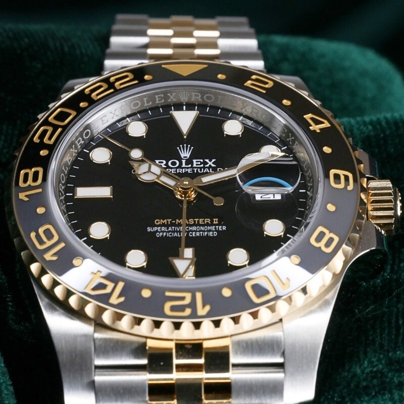 2025 NEW UNWORN Rolex GMT-Master II Bumblebee Two Tone Jubilee Steel ...