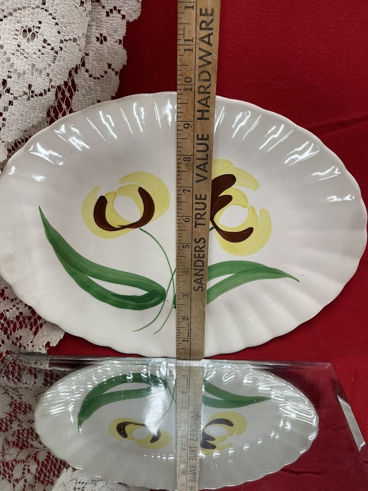 Vintage Blue Ridge Southern Pottery Ridge Daisy 13" Oval Serving ...