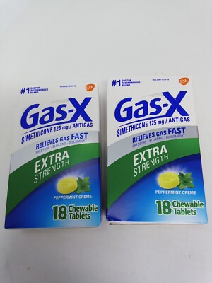 Gas-X Extra Strength Peppermint Chewable Tablet for Fast Gas Relief 18 ...