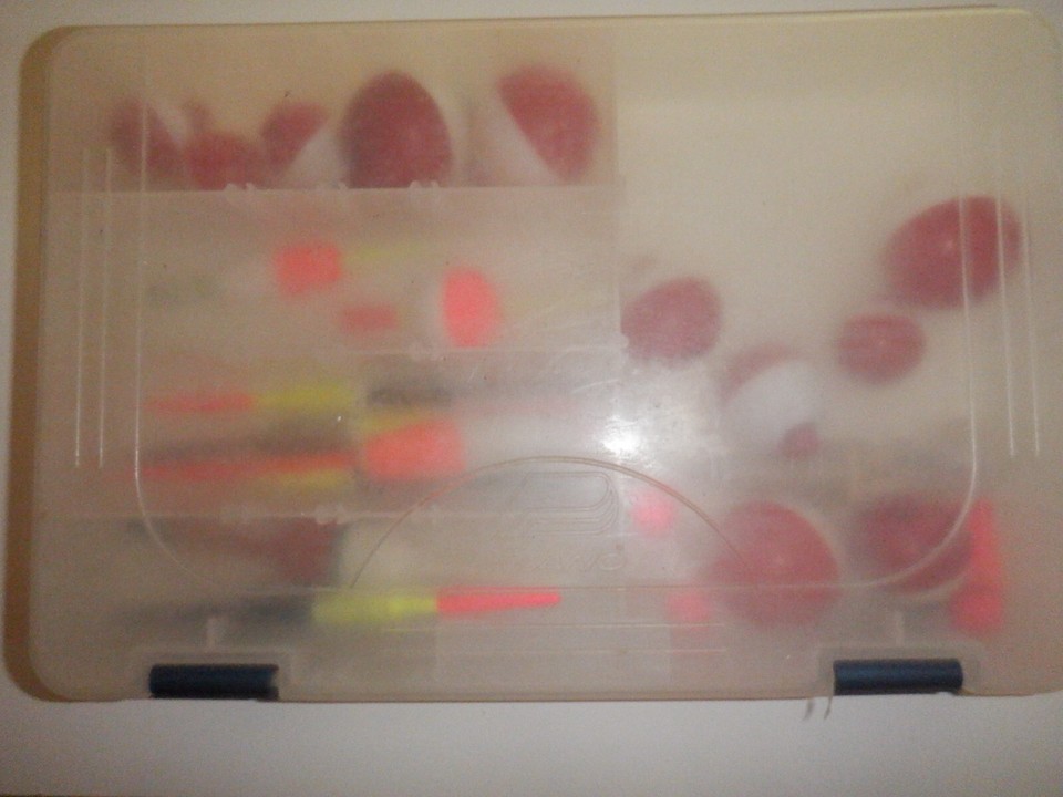 Plano Storage box with a Bobber Assortment (24 total) | eBay