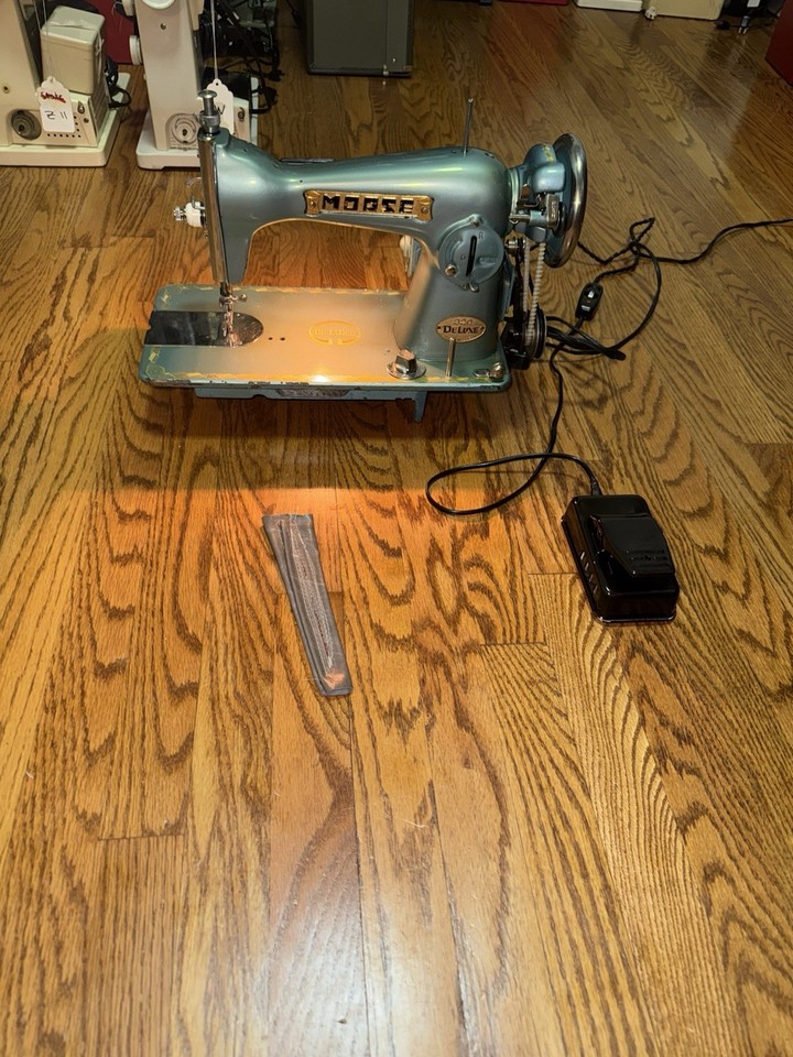 Restored Monster Morse Sewing Machine & Reduction Pulley. Canvas ...