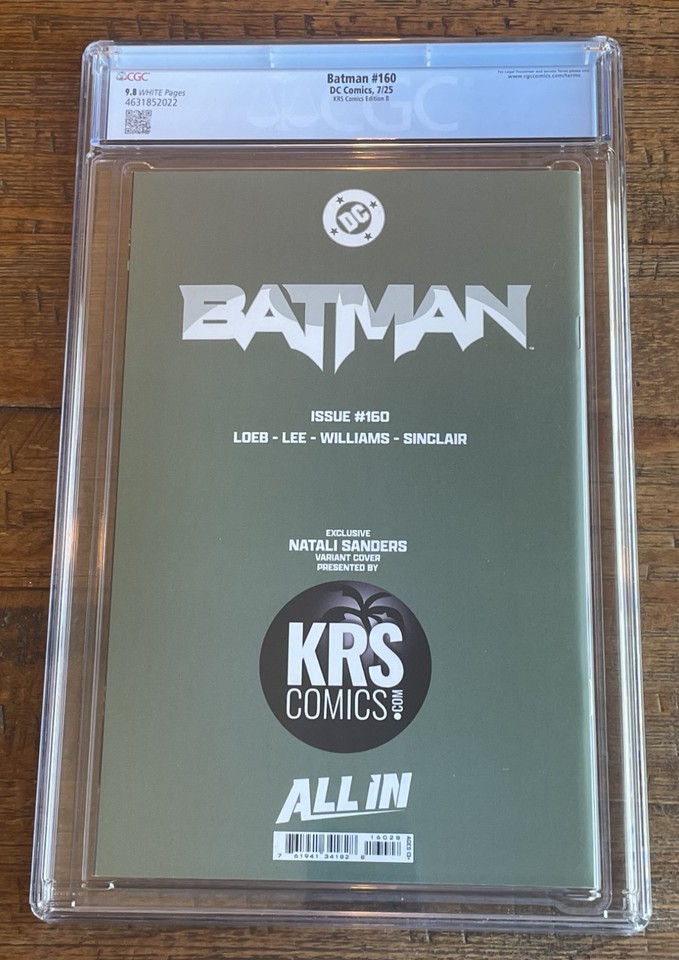 BATMAN #160 CGC 9.8 NATALI SANDERS SDCC EXCL POISON IVY VIRGIN VARIANT ...