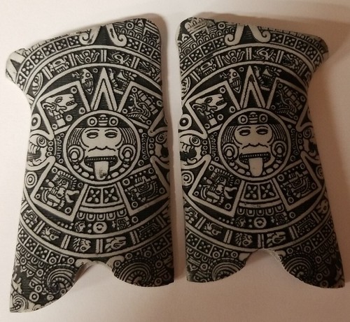 Ruger P89, P85, P90, P91 pistol grips aztec calendar on grey plastic | eBay
