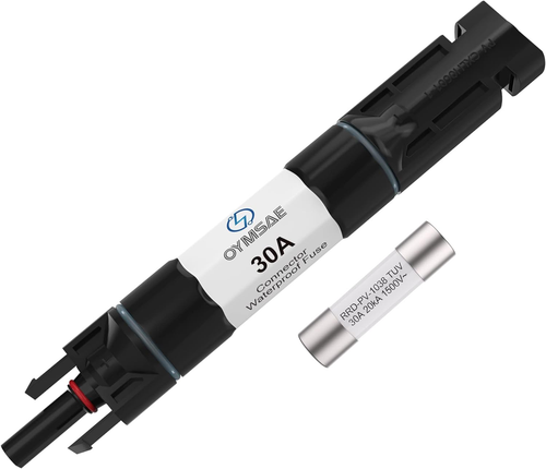 30A Solar Fuse Holder Inline Male and Female Connector 30 Amp Black | eBay