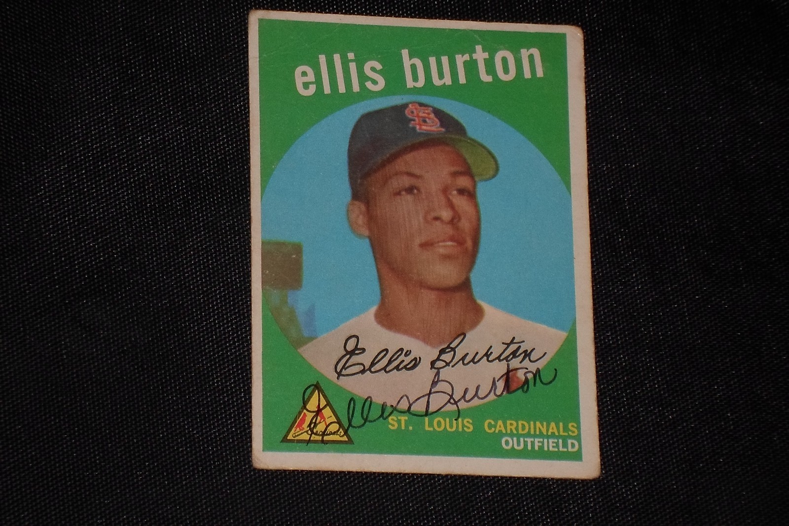 ELLIS BURTON 1959 TOPPS ROOKIE SIGNED AUTOGRAPHED CARD #231 CARDINALS ...