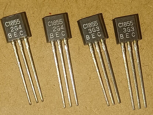 2SC1855 original Hitachi NPN silicon transistors/Lot of 4/NOS/TO-92 pkg ...