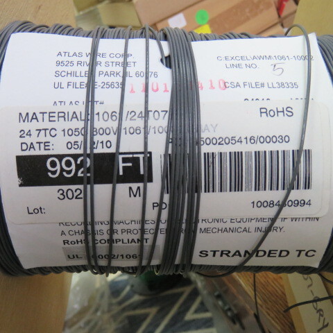 BELDEN 9984 0081000 Qty of 100 per Lot 24AWG (7/32) UL1061 COLOR GRAY ...