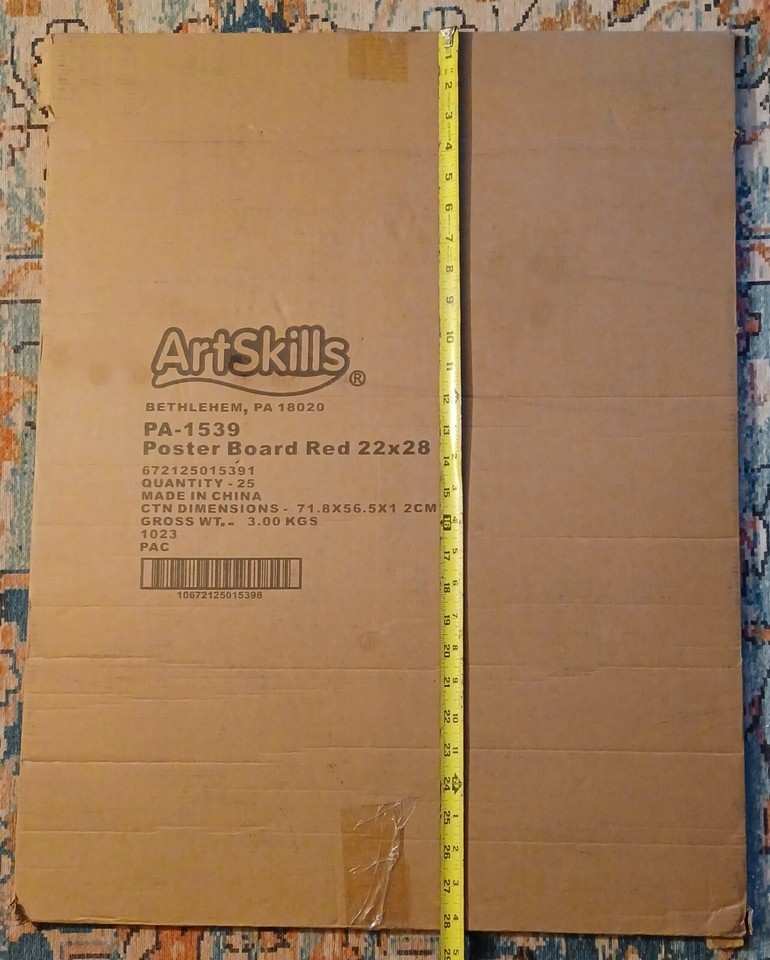 Red Poster Board 22 x 28 Inch Heavyweight School / Project Paper - 25 ...