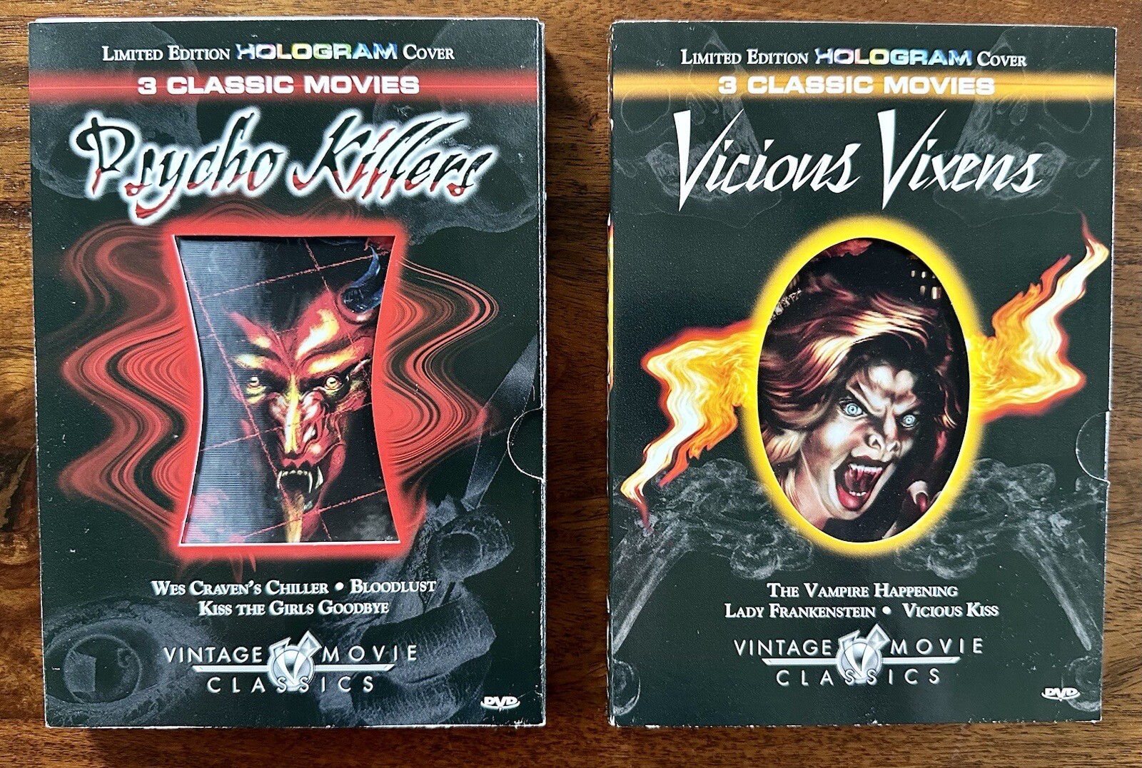 Psycho Killers and Vicious Vixens - Lot of 2 DVD Sets - Vintage Movie ...