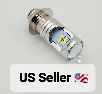Super LED Head Light Bulb for Moped Scooter Motorcycle ATV QUAD 12V ...