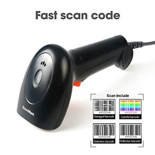 Handheld USB Barcode Scanner Wired Automatic 1D Bar Code Reader for ...