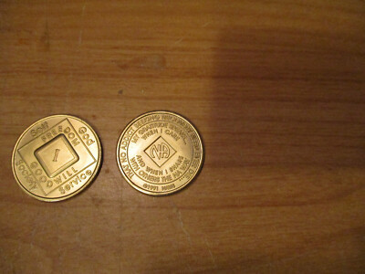 NA NARCOTICS ANONYMOUS CLEAN TIME ANNIVESARY MEDALLION/COIN - 1 YEAR ...