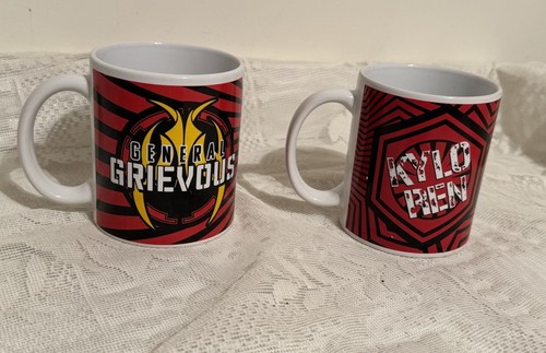2 STAR WARS GALERIE COFFEE MUGS KYLO REN, GENERAL GRIEVOUS LIMITED ED ...